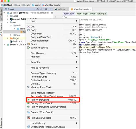 使用intellij Idea编写spark应用程序scalasbt