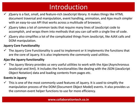Introduction To Jquery Pptx