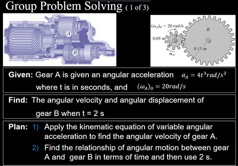solved group problem solving 1 of 3 a 0 20 rad s 0 05