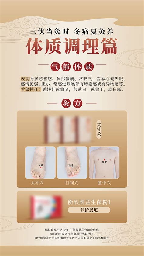 艾灸中医三伏灸海报体质调养 源文件