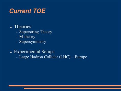 Ppt Theory Of Everything Toe Powerpoint Presentation Free Download