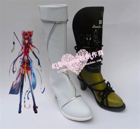 Toho Project Touhou Project Hakurei Reimu Cosplay Shoes Boots Custom