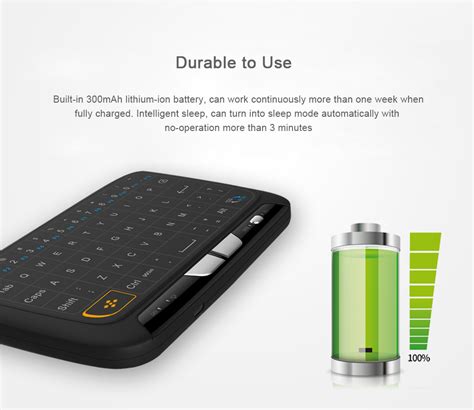 H18 Mini Wireless Keyboard Touchpad Mouse Yoibo