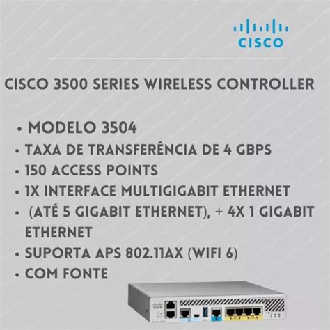 Cisco 3500 Series Wirelles Controller 3504 Usado Parcelamento Sem Juros