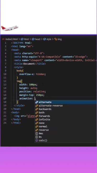 Flying Aeroplane Animation Css Html Shorts Video Programming Engineering New Coder Op