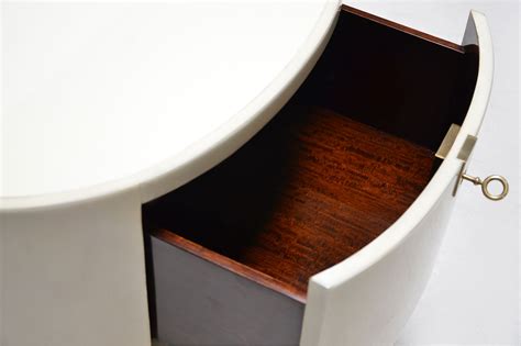 Oval Parchment Bedside Table Scala Luxury