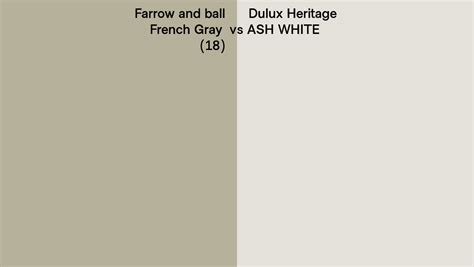 Farrow And Ball French Gray 18 Vs Dulux Heritage Ash White Side By