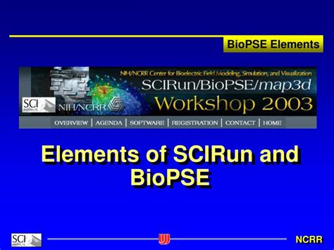 Ppt Scirun And Biopse Elements Dataflow Datatypes Uis Categories Scheduler Network