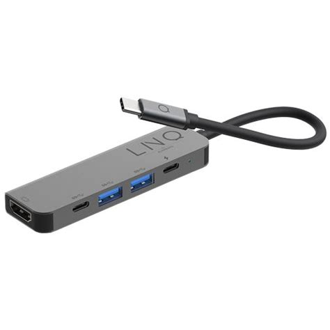 Linq 5 In 1 Usb C Multiport Hub Grey Gomibo Ee