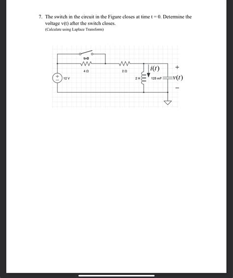 Solved The Switch In The Circuit In The Figure Closes At