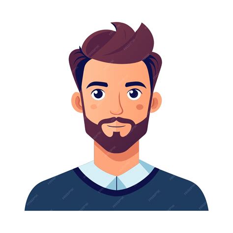 Men Avatars Modern Hairstyles Set Male Portraits Flat Vector