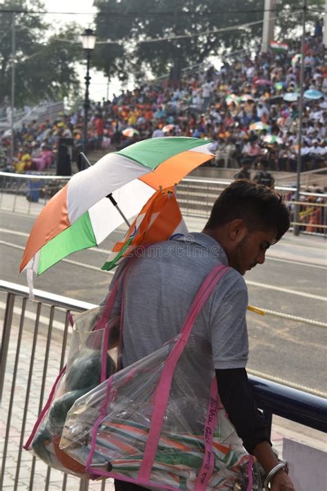 View In Atari Border Or Wagah Border Parade In Amritsar Punjab Editorial Stock Image Image Of