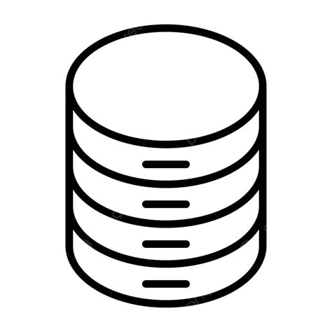 Storage Line Icon Vector Storage Icon Data Network PNG And Vector