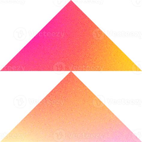 cool shape double layered triangles vibrant color blend symmetrical