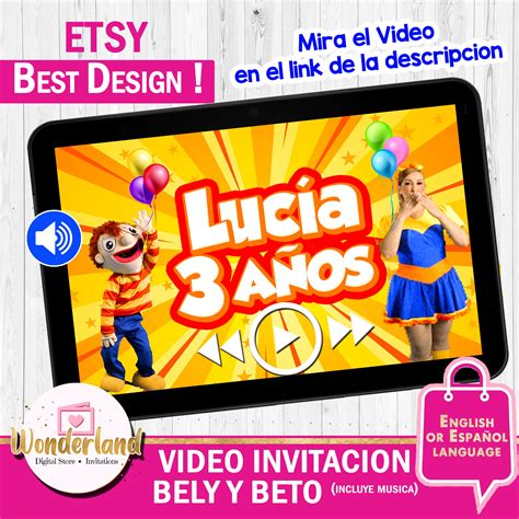 Invitación Bely Y Beto Invitación De Cumpleaños De Bely Y Etsy México