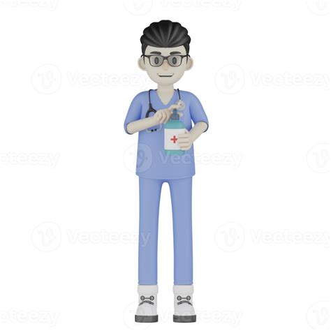 3d Isolated Doctor Fighting Viruses 11047923 Png