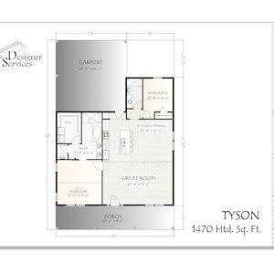 Tyson Plan 1470 Heated Square Feet Etsy