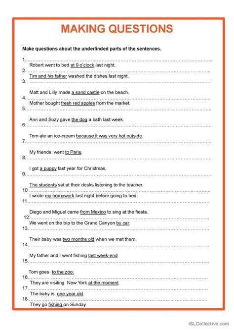 Making Questions General Gramma English ESL Worksheets Pdf Doc