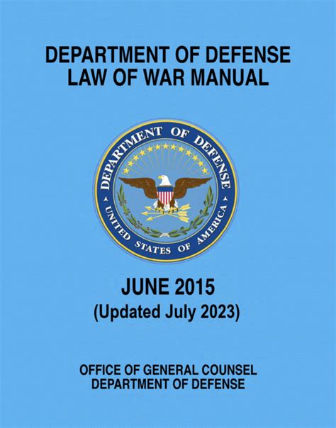 Department Of Defense Issues Update To Dod Law Of War Manual On Presumption Of Civilian Status