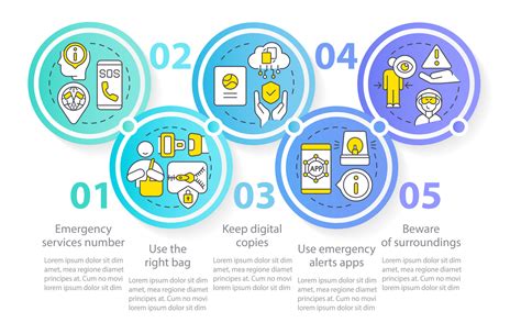 Moving Abroad Security Circle Infographic Template Safe Traveling