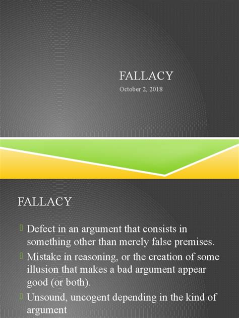 Fallacies Pdf Fallacy Argument