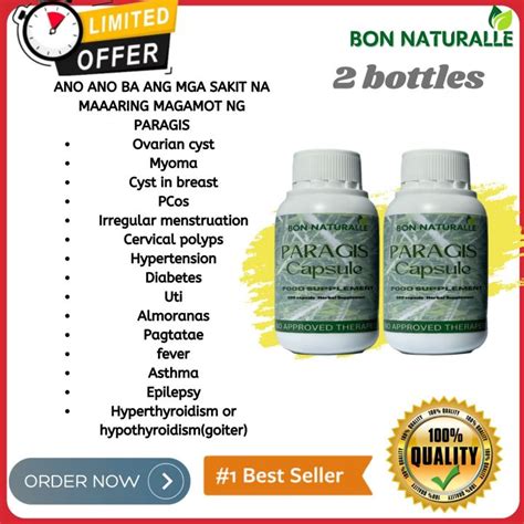 2 Bottles Bon Naturalle Paragis Capsule 100 Capsule 400mg Paragis