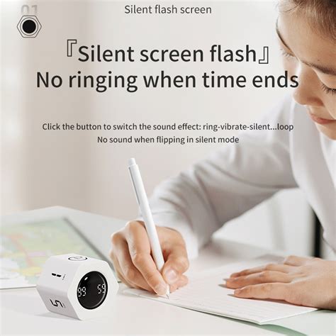 Jual Productivity Cube Timer Gravity Sensor Flipping Countdown Cooking