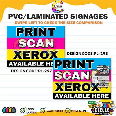 Pvc Laminated Sticker Signages Pl 297andpl 298 Print Scan Xerox Available Here Business