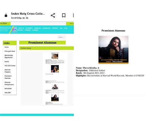 theva kiruba on linkedin glory to god now my name is on the college website too i feel so…