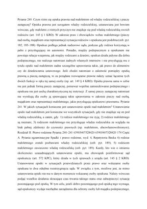 Prawo rodzinne i spadkowe przydatne pliki do nauki 1 Rozdział I