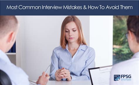 Most Common Interview Mistakes How To Avoid Them FPSG Specialist Recruitment Glasgow