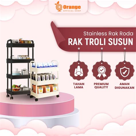 Jual Rak Dapur 4 Susun Rak Troli Serbaguna Rak Persegi Rak Segitiga Shopee Indonesia
