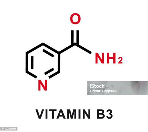 Formula Kimia Vitamin B3 Struktur Molekul Kimia Vitamin B3 Ilustrasi
