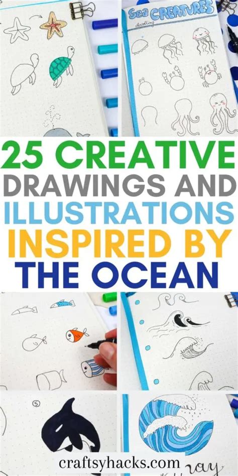25 Best Ocean Doodles For Bullet Journal Craftsy Hacks
