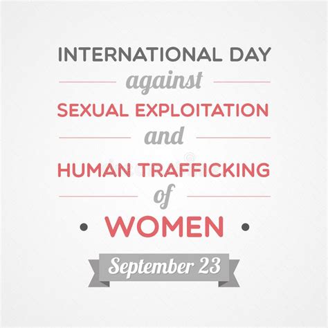Internationaler Tag Gegen Sexuelle Ausbeutung Und Menschenhandel Mit