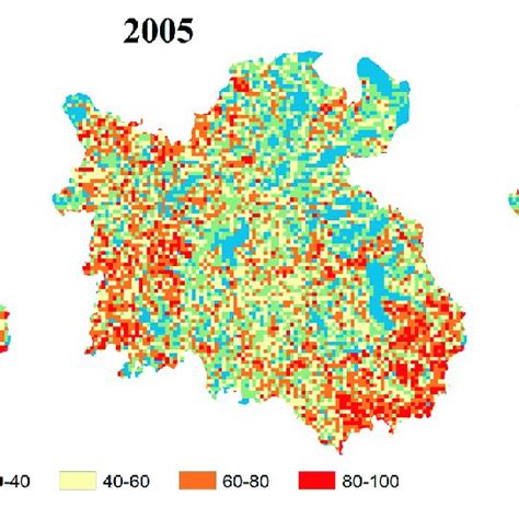 Spatial Distribution Pattern Of Ecosystem Adaptation In 1990 2005