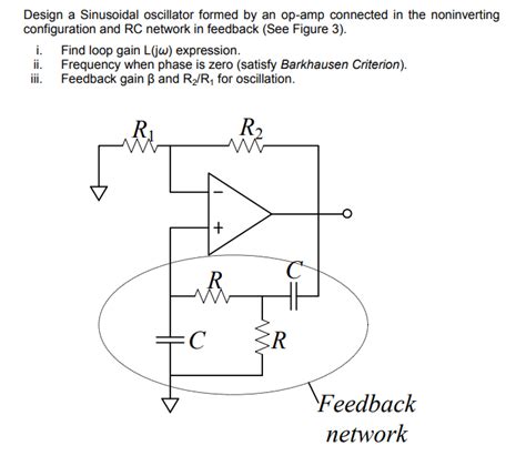 Solved Design A Sinusoidal Oscillator Formed By An Op Chegg