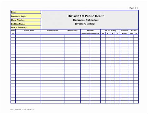 Index Template Excel