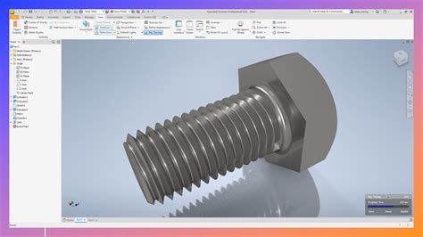 how to make a bolt with real threads in autodesk inventor youtube