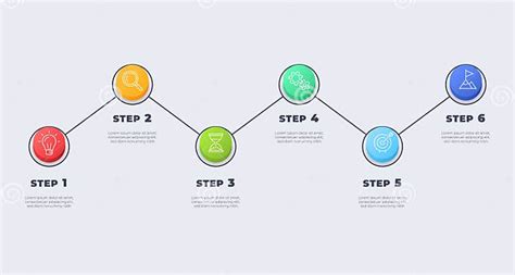 Timeline With Execution Points Workflow Infographics Vector