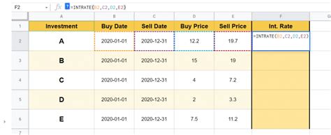 How To Use INTRATE Function In Google Sheets Sheetaki