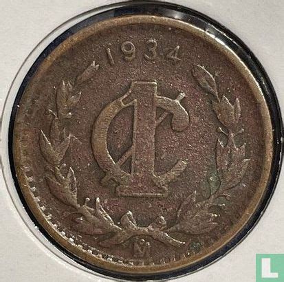 Mexico 1 Centavo 1934 KM 415 1934 Mexico LastDodo