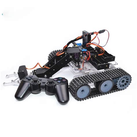 4 Dof Robotic Arm With Rc Tank For Arduino Robot Diy Kit Acrylic Ps2 R E Smart Way