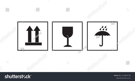 Manipulation Marks Cargo Marking Cargo Marking Stock Vector Royalty
