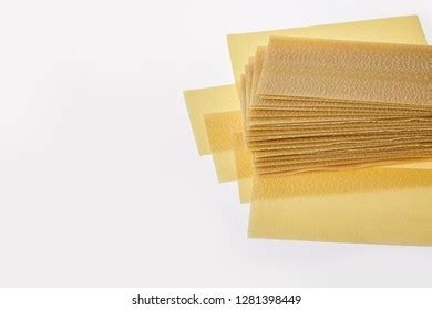 Lasagne Sheets Stack On White Background Stock Photo 1281398449