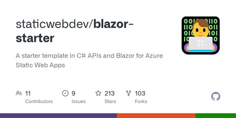 GitHub Staticwebdev Blazor Starter A Starter Template In C APIs And