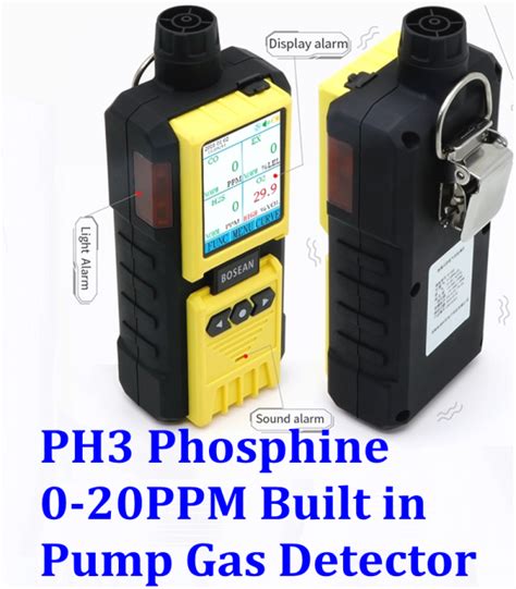 PH3 Phosphine Gas Detector Built In Pump Curve Display Quality Sensor 0 20PPM Win Sensors