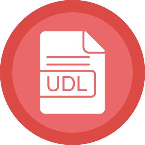 Udl File Format Line Shadow Circle Icon Design 43862990 Vector Art At Vecteezy