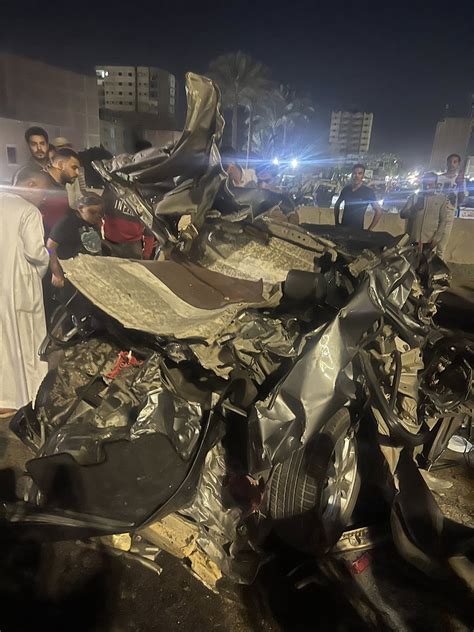 إصابة 10 أشخاص في اصطدام تريلا و7 سيارات على الطريق الدائري بالسلام