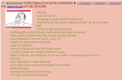 Anon Loses Virginity Rgreentext